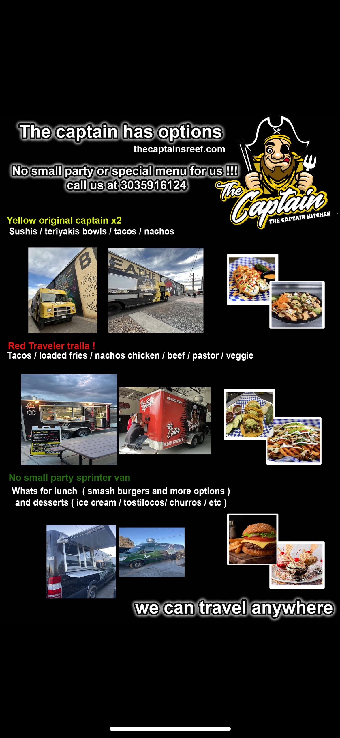 Menus – The Captain Sushi and Tacos