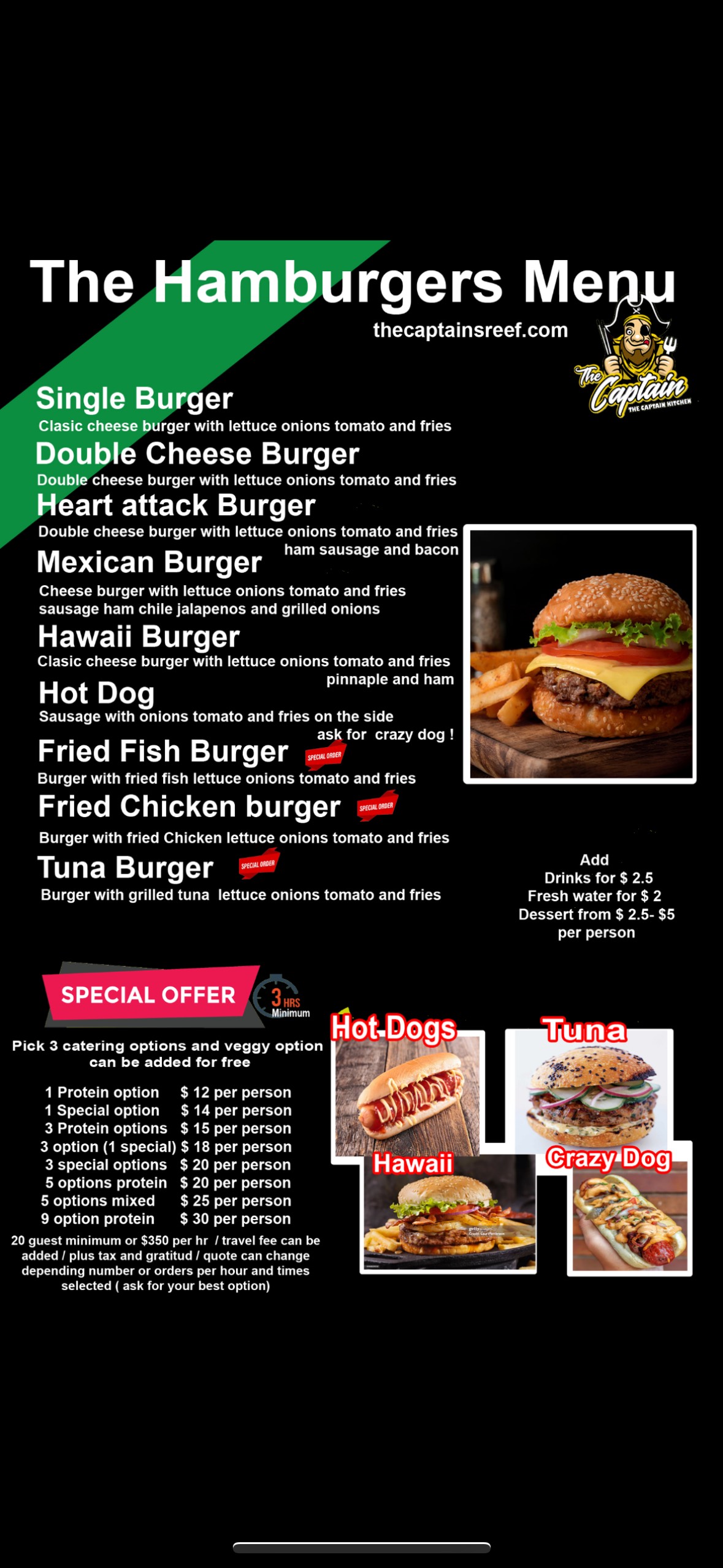 Menus – The Captain Sushi and Tacos